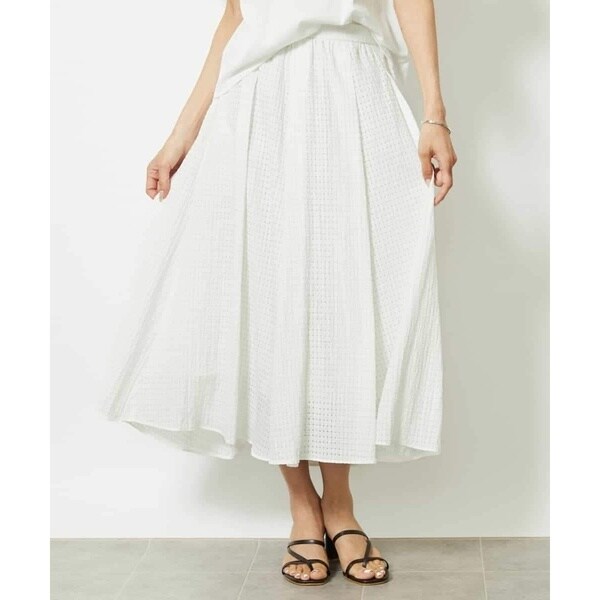 ミッシェルクラン（MICHEL ）/[セットアップ対応]トリオシアーチェックフレアスカート