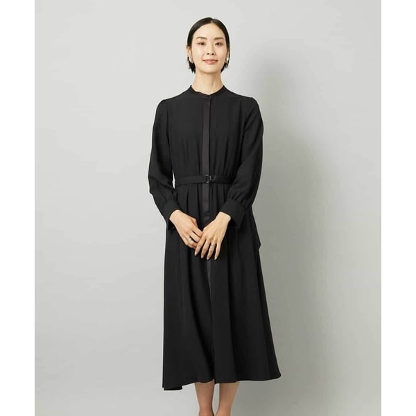 ミッシェルクラン（MICHEL ）/ノーカラーフレアーワンピース