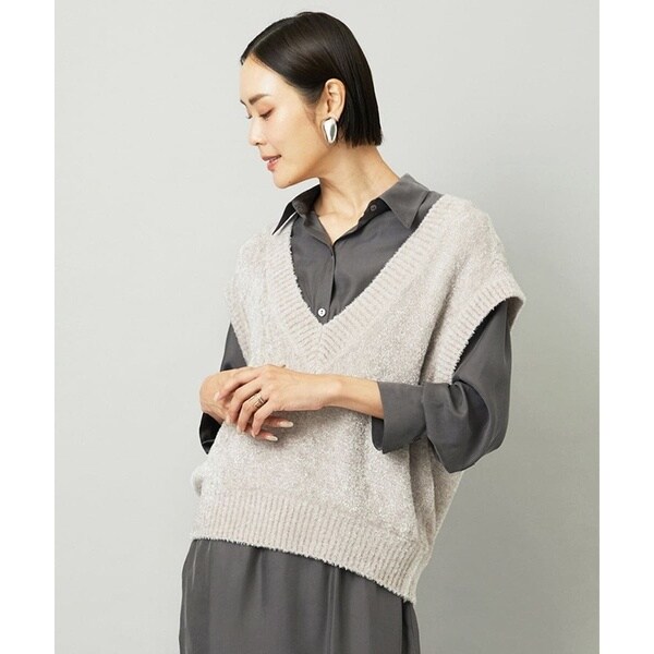 ミッシェルクラン（MICHEL ）/フェザータッチVネックベスト