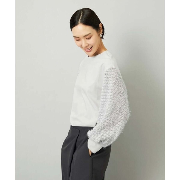 ミッシェルクラン（MICHEL ）/パフスリーブ異素材カットソー