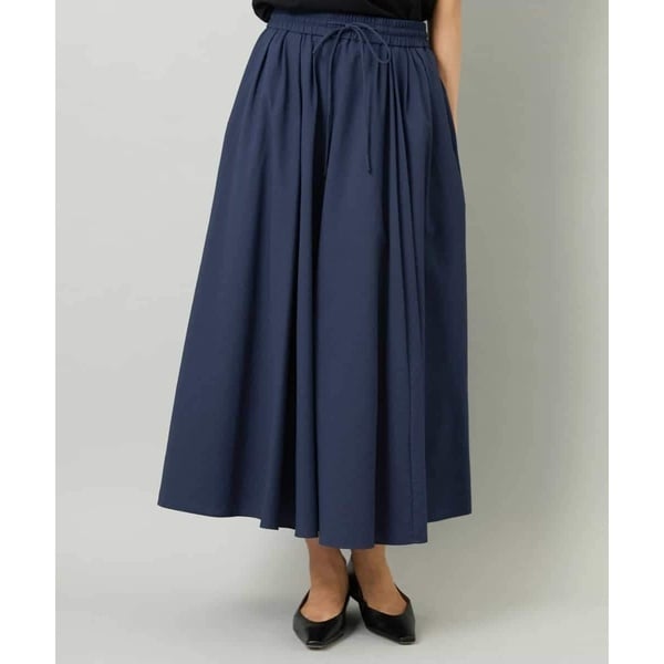 ミッシェルクラン（MICHEL ）/[セットアップ対応]ギャザースカート　サッカー無地