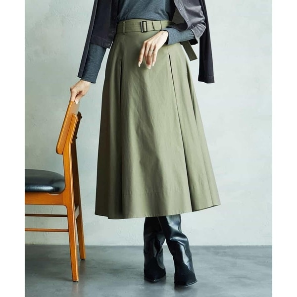 ミッシェルクラン（MICHEL ）/[セットアップ対応]ミリタリータックAラインスカート