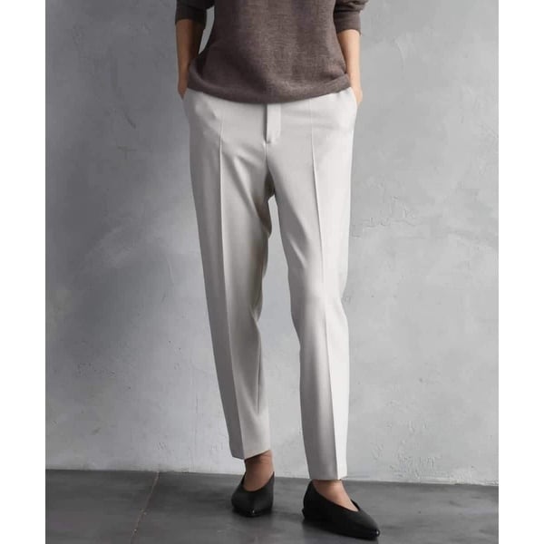 ミッシェルクラン（MICHEL ）/［定番素材］裏起毛ストレッチテーパードパンツ(機能素材)