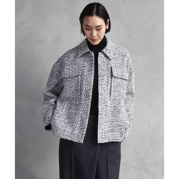 ミッシェルクラン（MICHEL ）/ファンシーツイードCPOジャケット