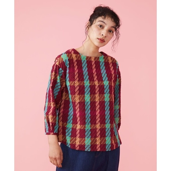 ホコモモラ（JOCOMOMOLA）/Franja チェックブラウス