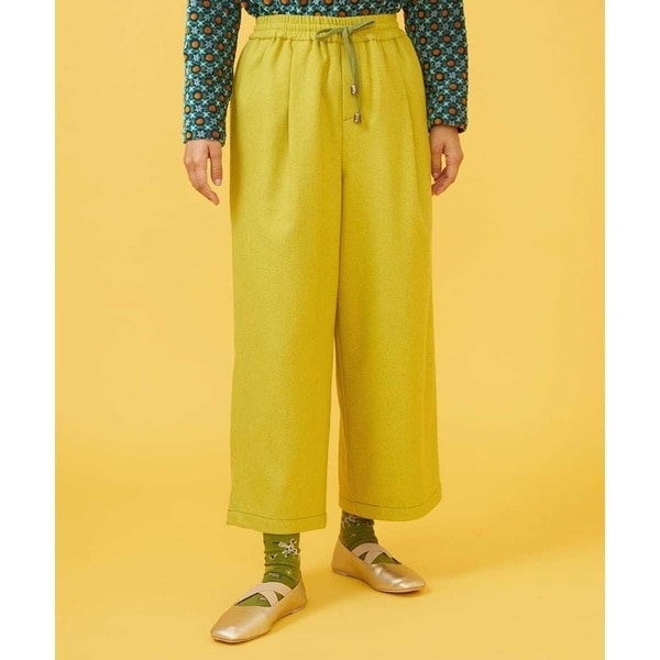 ホコモモラ（JOCOMOMOLA）/先染めカルゼ ワイドパンツ