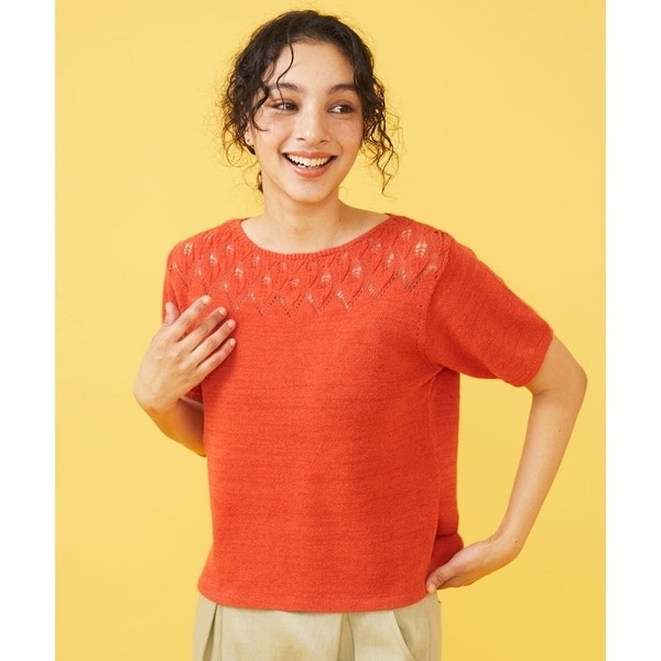 ホコモモラ（JOCOMOMOLA）/Planta 透かし編みニットプルオーバー