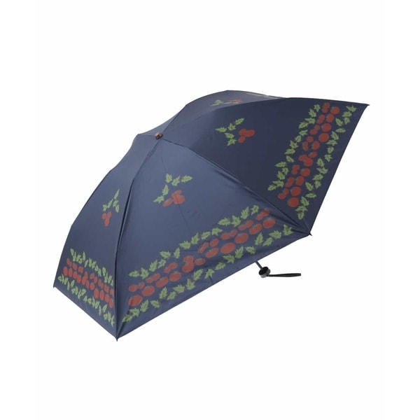 ホコモモラ（JOCOMOMOLA）/【UV・晴雨兼用】トマトモチーフプリント折りたたみ傘