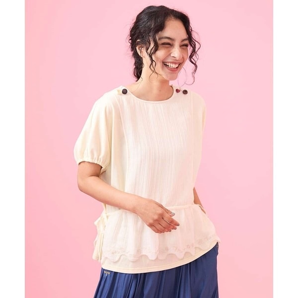 ホコモモラ（JOCOMOMOLA）/Churreria エプロンドッキングカットソー