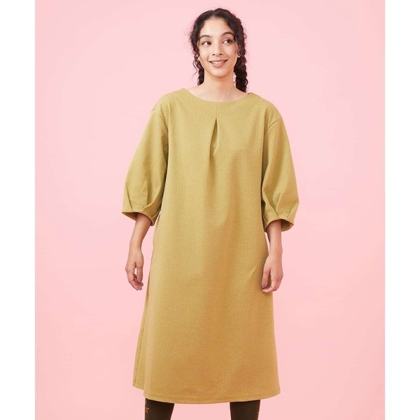 ホコモモラ（JOCOMOMOLA）/シャドウチェックジャカード カットソーワンピース