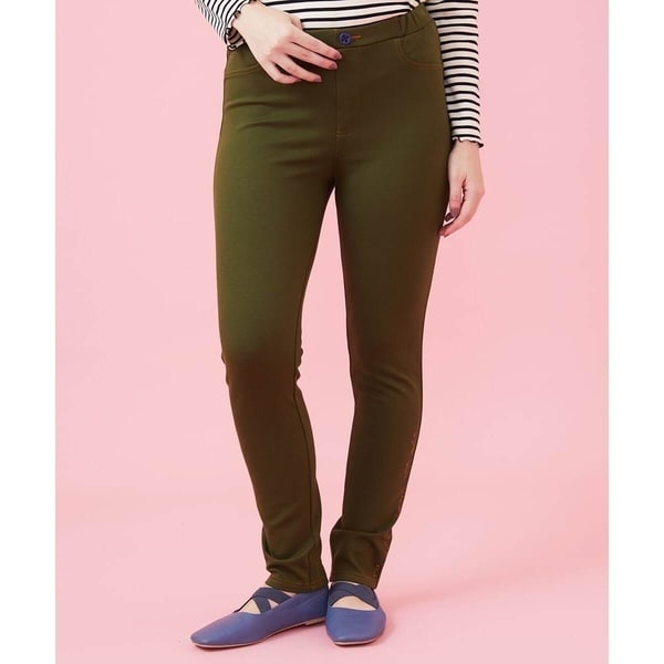 ホコモモラ（JOCOMOMOLA）/刺繍入り裏起毛レギンスパンツ