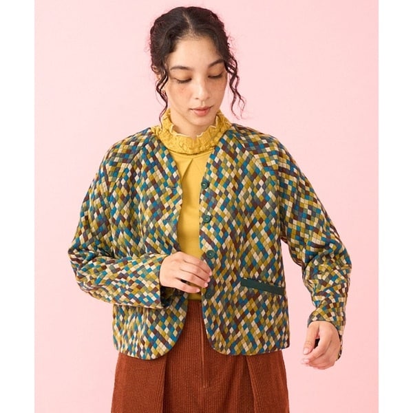 ホコモモラ（JOCOMOMOLA）/Baldosa ジャカードノーカラージャケット