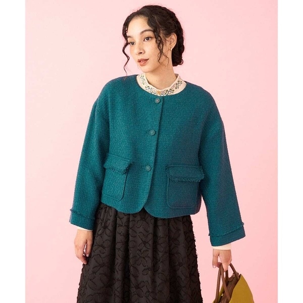 ホコモモラ（JOCOMOMOLA）/Laberinto ツイードノーカラージャケット