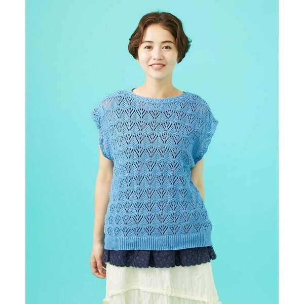 ホコモモラ（JOCOMOMOLA）/コットンリリヤーン ニットベスト