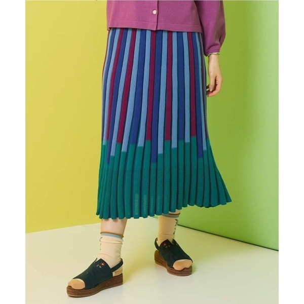 ホコモモラ（JOCOMOMOLA）/クラフトニット ストライプニットスカート