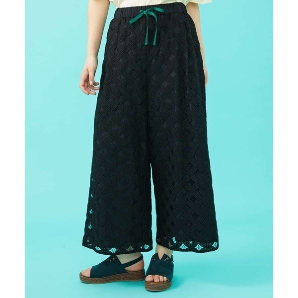 ホコモモラ（JOCOMOMOLA）/Flor 総レースワイドパンツ