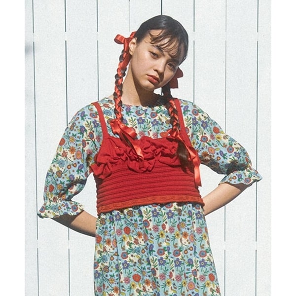 ホコモモラ（JOCOMOMOLA）/Fruto フリルニットビスチェ