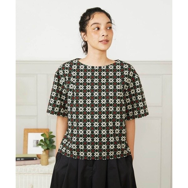 ホコモモラ（JOCOMOMOLA）/Callle de la Ruda 幾何柄プリントブラウス