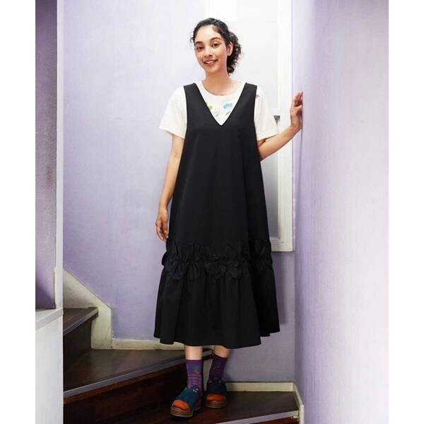 ホコモモラ（JOCOMOMOLA）/Monotono フラワーモチーフジャンパースカート