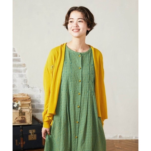 ホコモモラ（JOCOMOMOLA）/【接触冷感】シアートッパーカーディガン