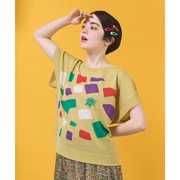 ホコモモラ（JOCOMOMOLA）/Callejero インターシャシアーニットプルオーバー