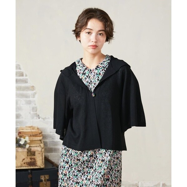 ホコモモラ（JOCOMOMOLA）/Callejero フード付きシアーカーディガン