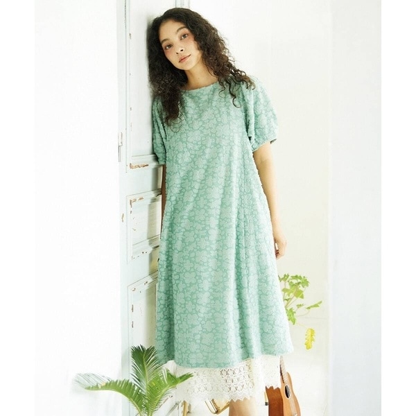 ホコモモラ（JOCOMOMOLA）/Danza de las flores フラワージャカードワンピース