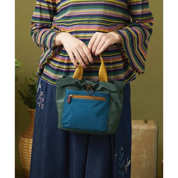 ホコモモラ（JOCOMOMOLA）/【2WAY】配色ミニトートショルダーバッグ
