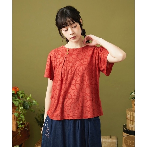 ホコモモラ（JOCOMOMOLA）/Camino de flores フラワージャカードカットソー