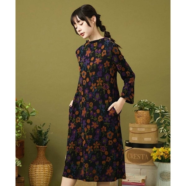 ホコモモラ（JOCOMOMOLA）/Calle de los Jardines フラワージャカードワンピース