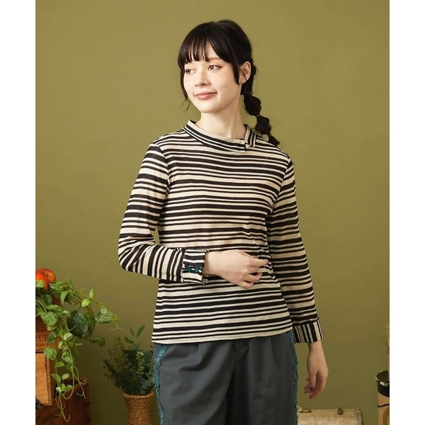 ホコモモラ（JOCOMOMOLA）/アムンゼン ボーダーカットソー