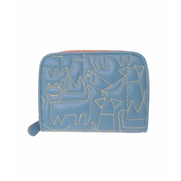 ホコモモラ（JOCOMOMOLA）/アニマルステッチジップポケット二つ折り財布