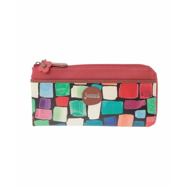 ホコモモラ（JOCOMOMOLA）/配色アートデザインスリム長財布