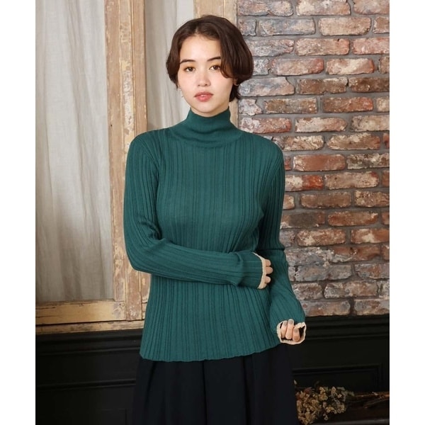 ホコモモラ（JOCOMOMOLA）/【2WAY】LANA BLENDハイネックリブニット