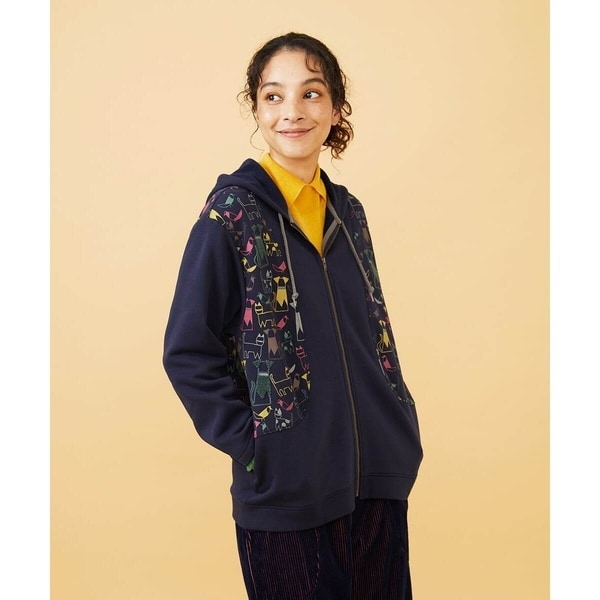 ホコモモラ（JOCOMOMOLA）/Animales Coloridos 裏起毛パーカー