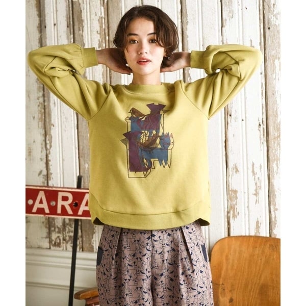 ホコモモラ（JOCOMOMOLA）/Animales Coloridos 裏起毛カットソー