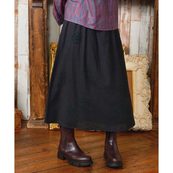 ホコモモラ（JOCOMOMOLA）/Susurrito フラワーモチーフゴムギャザースカート