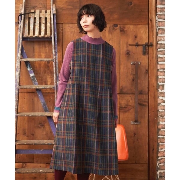 ホコモモラ（JOCOMOMOLA）/Arriate チェック柄ジャンパースカートワンピース