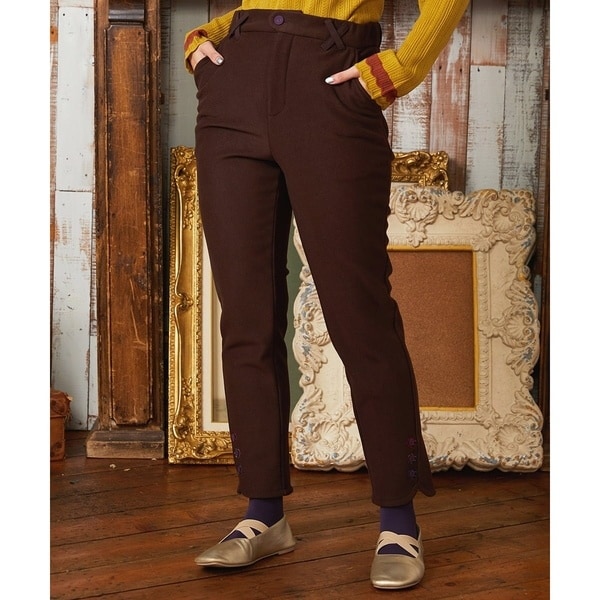 ホコモモラ（JOCOMOMOLA）/Brillito 裏起毛ストレッチパンツ