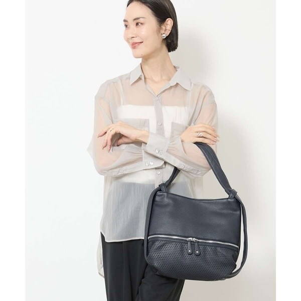 MK ミッシェルクラン バッグ（MK MICHEL  BAG）/[2WAY/人気の定番BAG]パンチングデザイン変形ミニトートバッグ