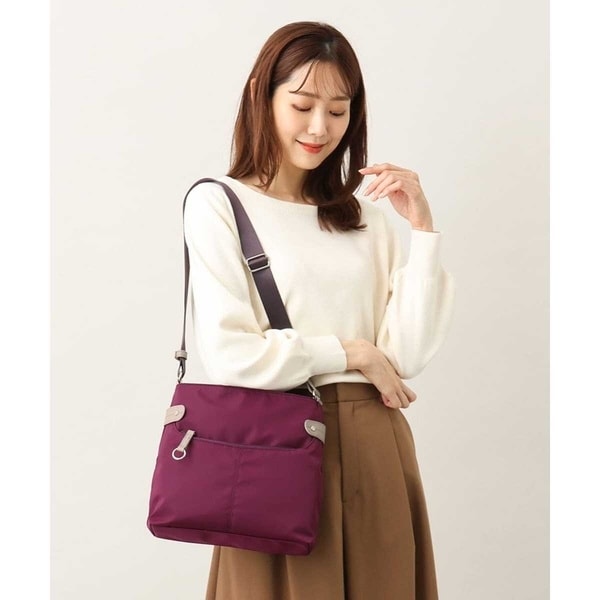 MK ミッシェルクラン バッグ（MK MICHEL  BAG）/[撥水/500g以下の軽量]アクセントレザースクエアショルダーバッグ