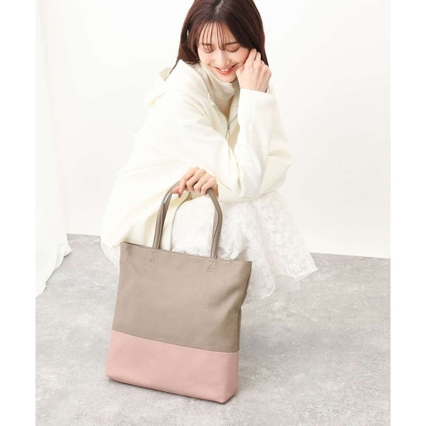 MK ミッシェルクラン バッグ（MK MICHEL  BAG）/カウレザー切り替えデザイントートバッグ