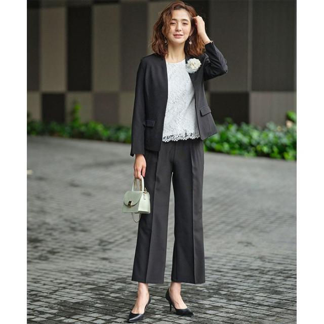 ジーラ バイ リュリュ/【４点セット】〈ワイドパンツ〉ノーカラージャケットパンツスーツ4点セット