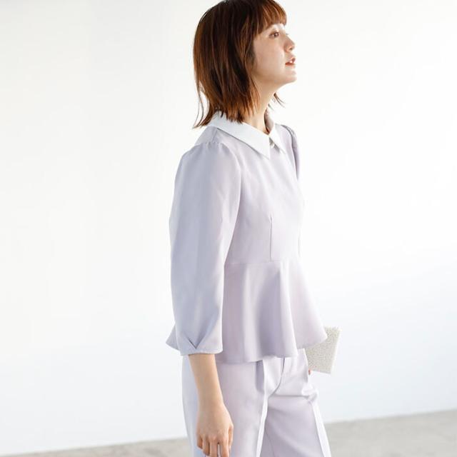 ジーラ バイ リュリュ（GeeRA）/ミニ衿ペプラムデザインセットアップの