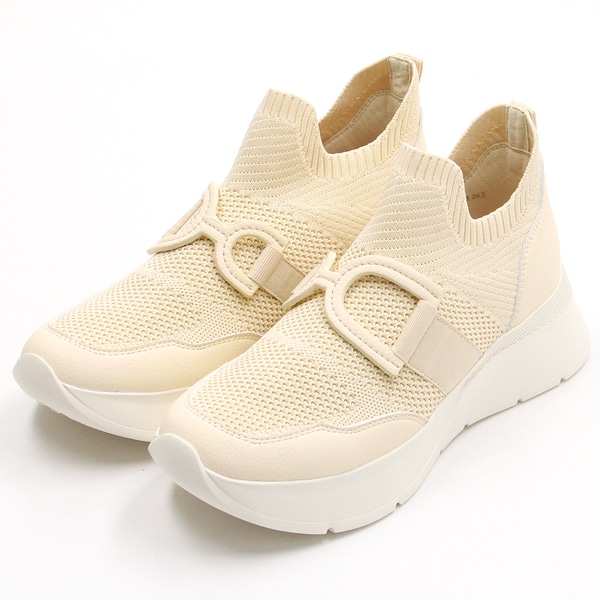 マッキントッシュ フィロソフィー（MACKINTOSH PHILOSOPHY）/バックルモチーフストレッチニットスニーカー