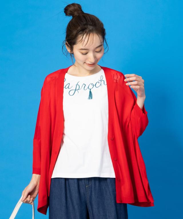 サブストリート（sab street）/ 21号 FONTLAB レーヨンナイロントッパーカーディガン