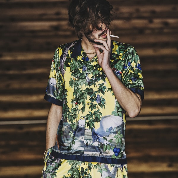 ノーアイディー（NO ID．）/スカーフ切替オープンカラーSH