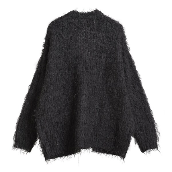 ノーアイディー（NO ID．）/シャギーニットV/N−CD（カーディガン)の