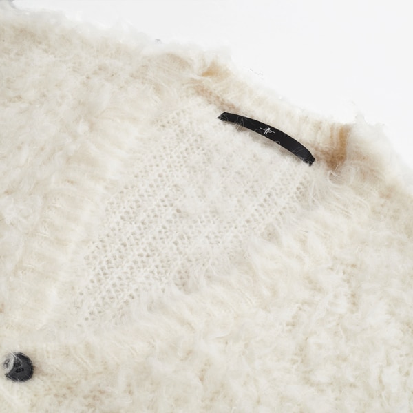 ノーアイディー（NO ID．）/シャギーニットV/N−CD（カーディガン)の