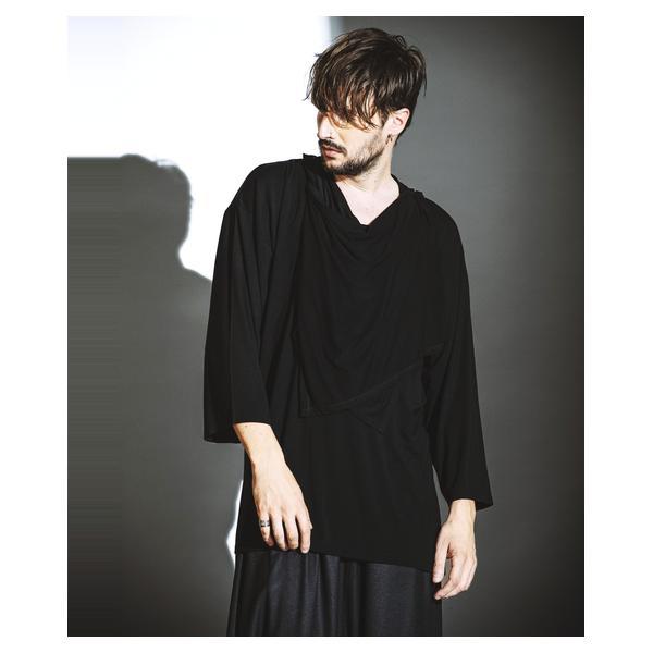 ノーアイディー（NO ID．）/フリルストールディープV/N−Tシャツ